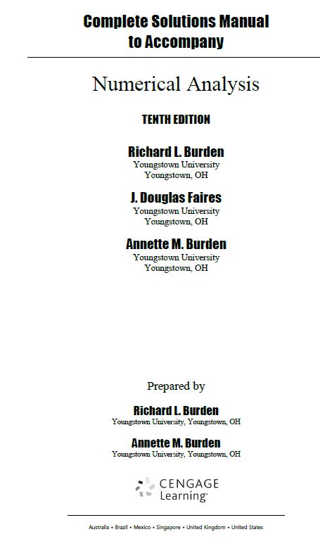 دانلود کتاب Numerical Analysis (10th Edition) BY Burden - PDF ...